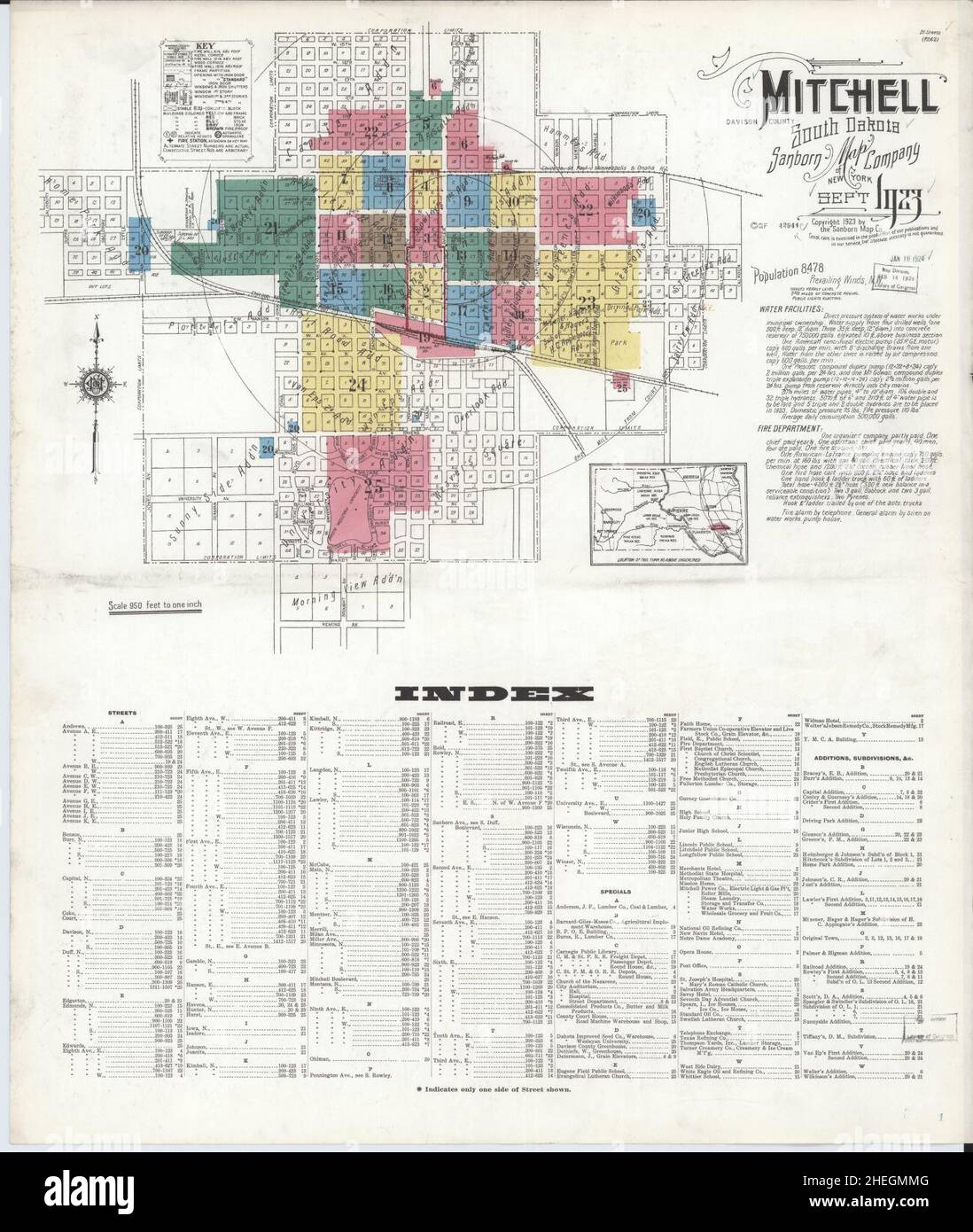 Map of mitchell south dakota hi-res stock photography and images - Alamy