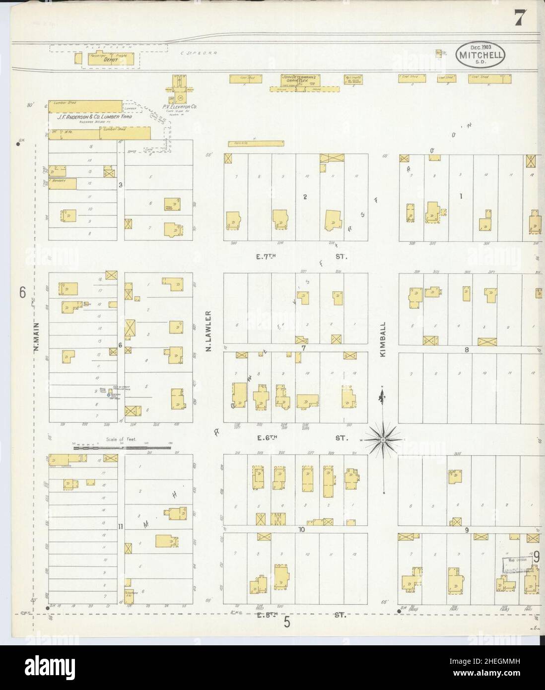 Map Of Mitchell South Dakota High Resolution Stock Photography and ...