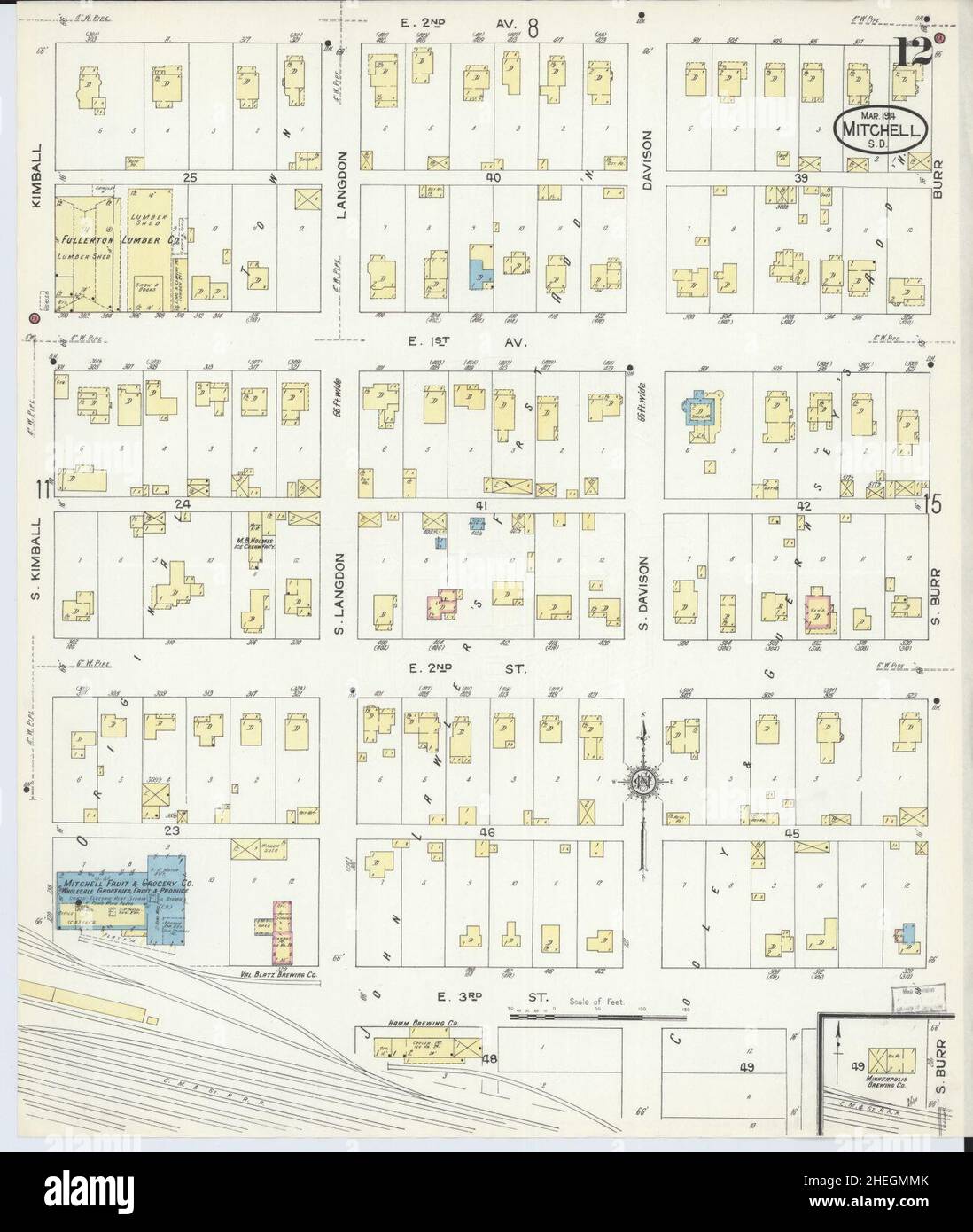 Map of mitchell south dakota hi-res stock photography and images - Alamy
