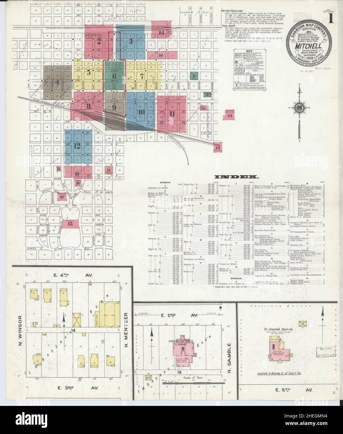 Map of mitchell south dakota hi-res stock photography and images - Alamy