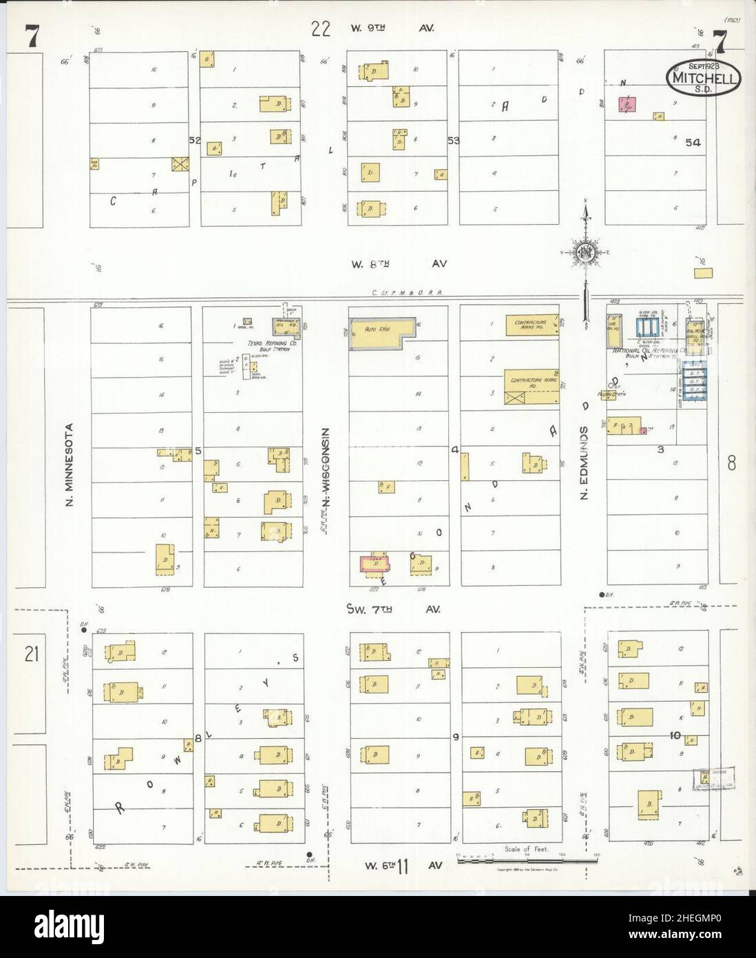 Map of mitchell south dakota hi-res stock photography and images - Alamy