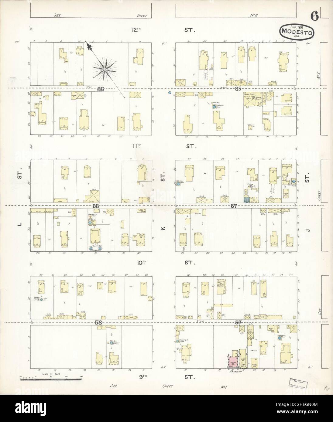 Modesto california map hi-res stock photography and images - Alamy
