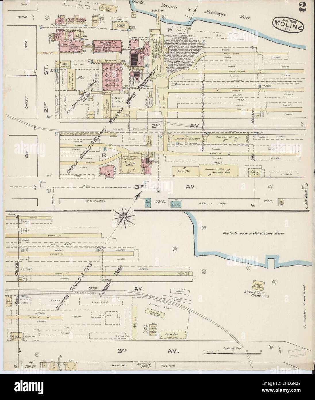 Moline map hi-res stock photography and images - Alamy
