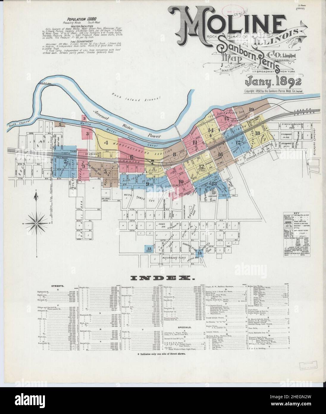 Sanborn Fire Insurance Map from Moline, Rock Island County, Illinois ...