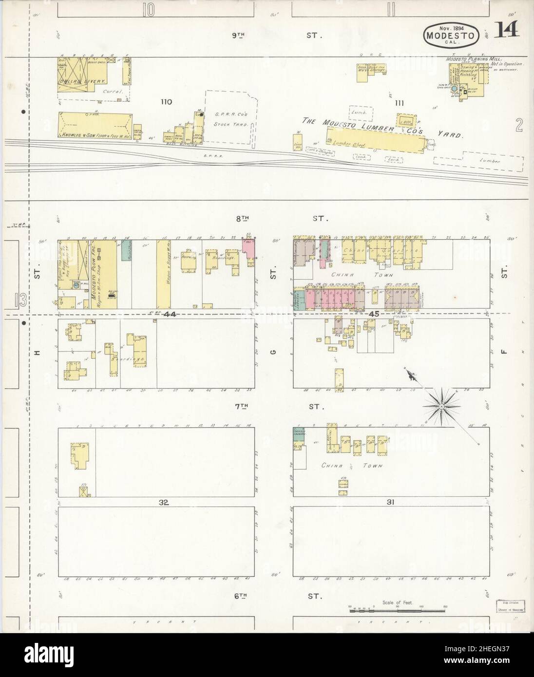 Modesto california map hi-res stock photography and images - Alamy