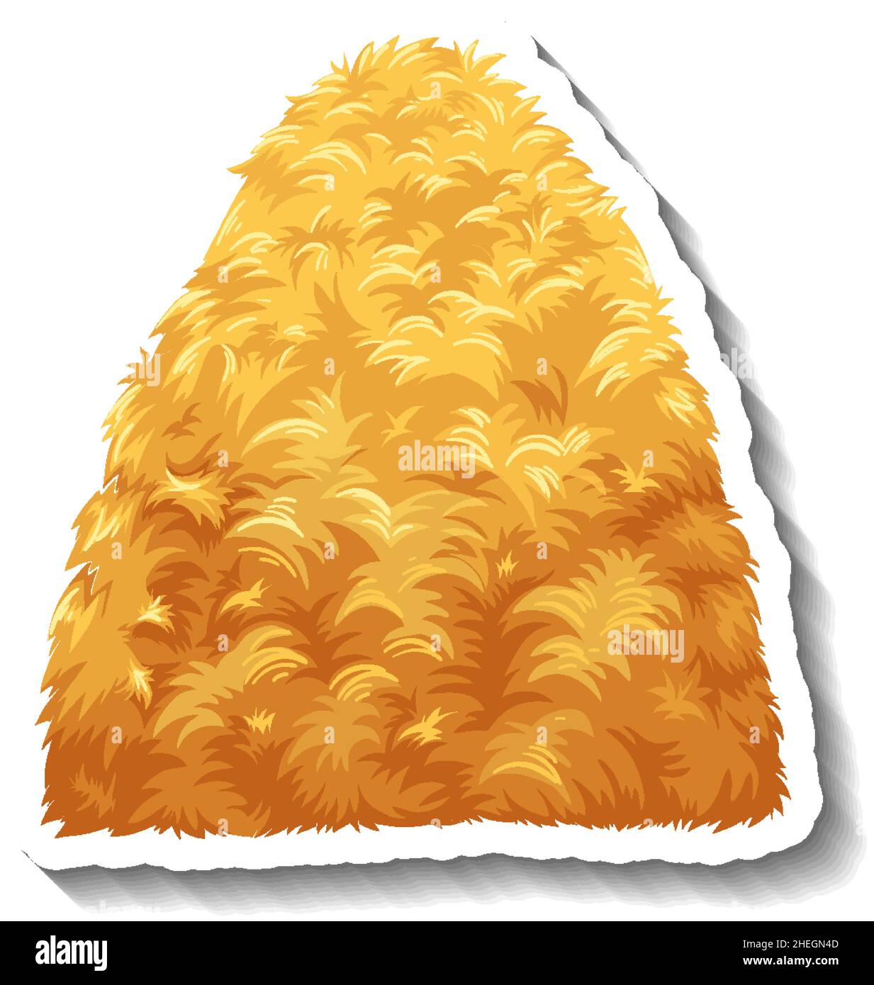 A stack of hay on white background illustration Stock Vector Image ...