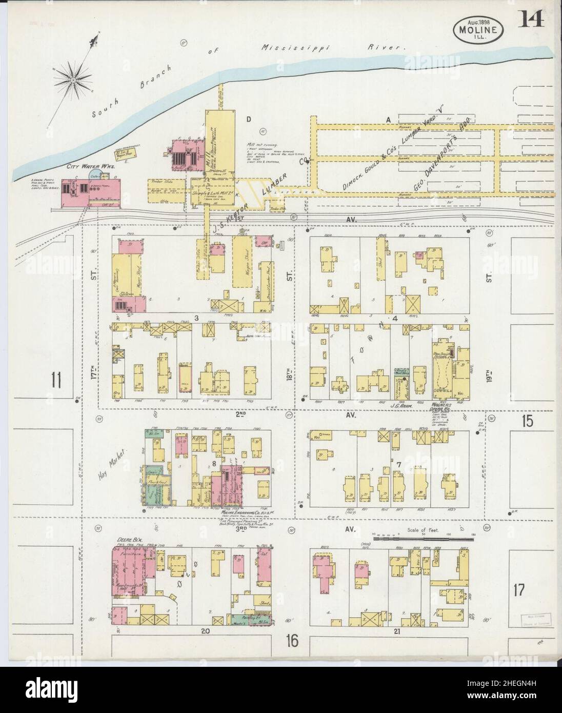 Moline map hi-res stock photography and images - Alamy
