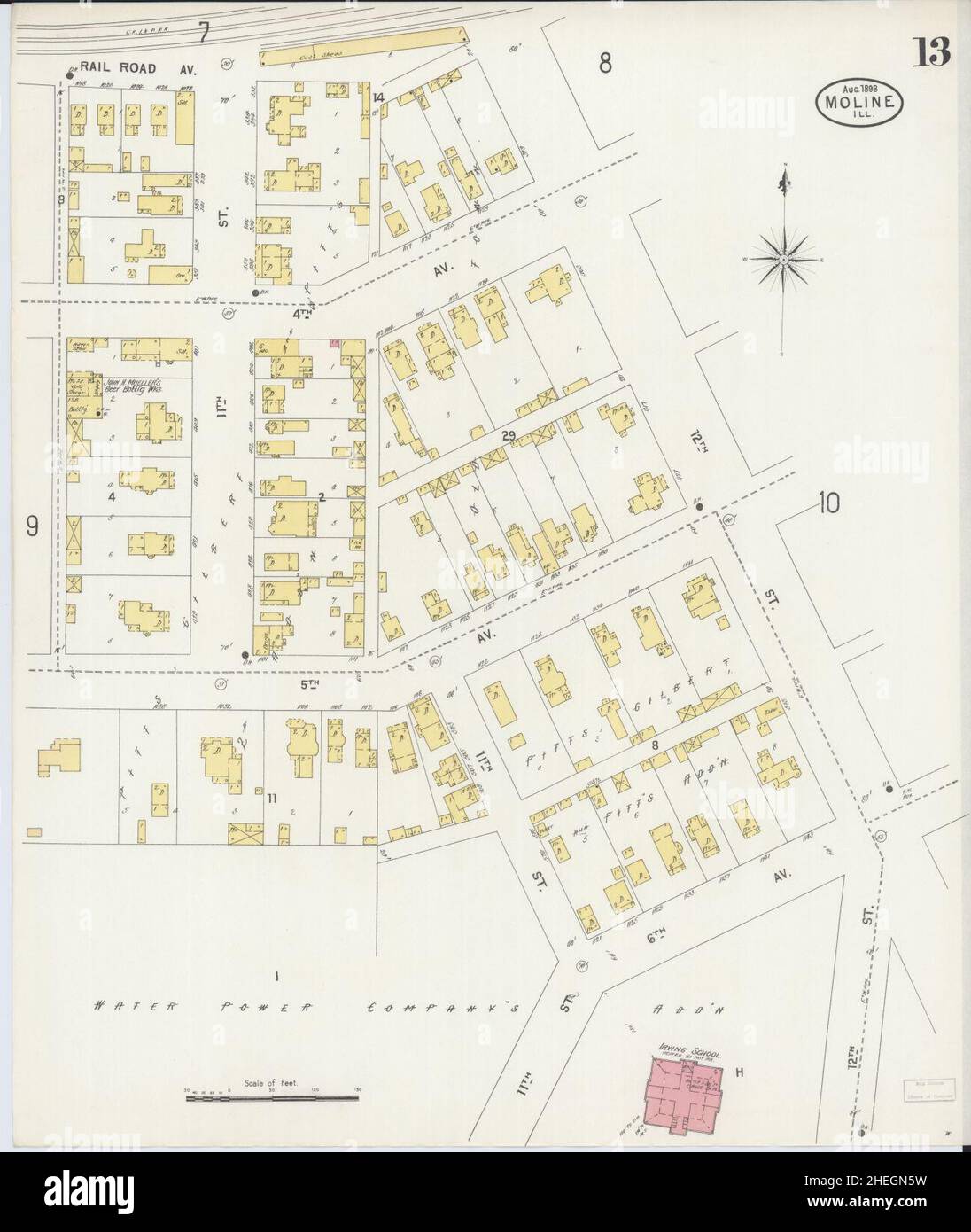 Map of moline hi-res stock photography and images - Alamy