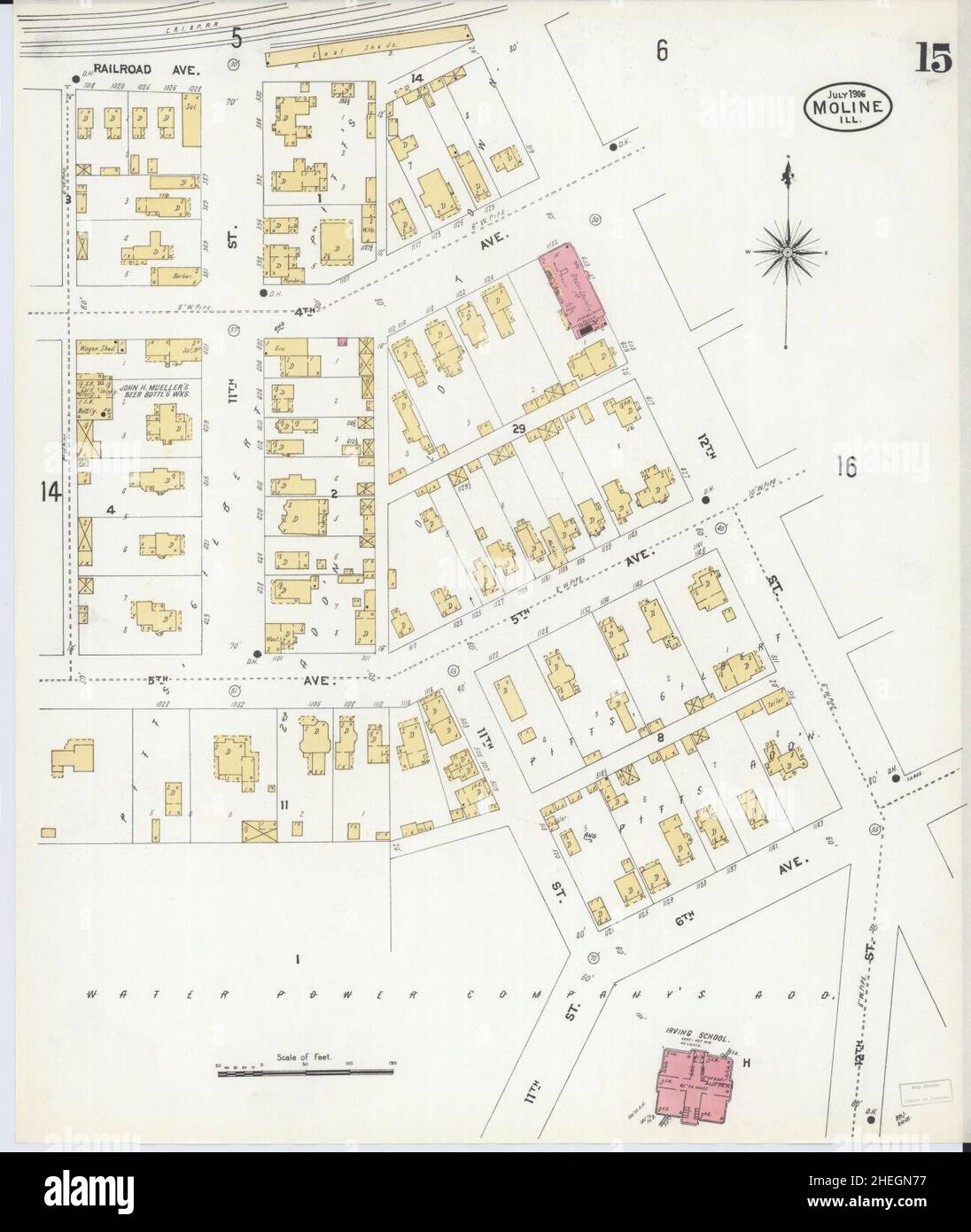 Moline map hi-res stock photography and images - Alamy