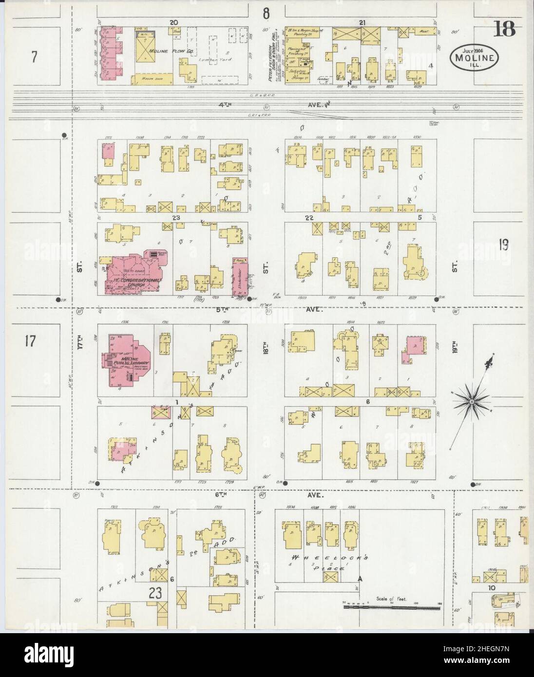 Moline map hi-res stock photography and images - Alamy