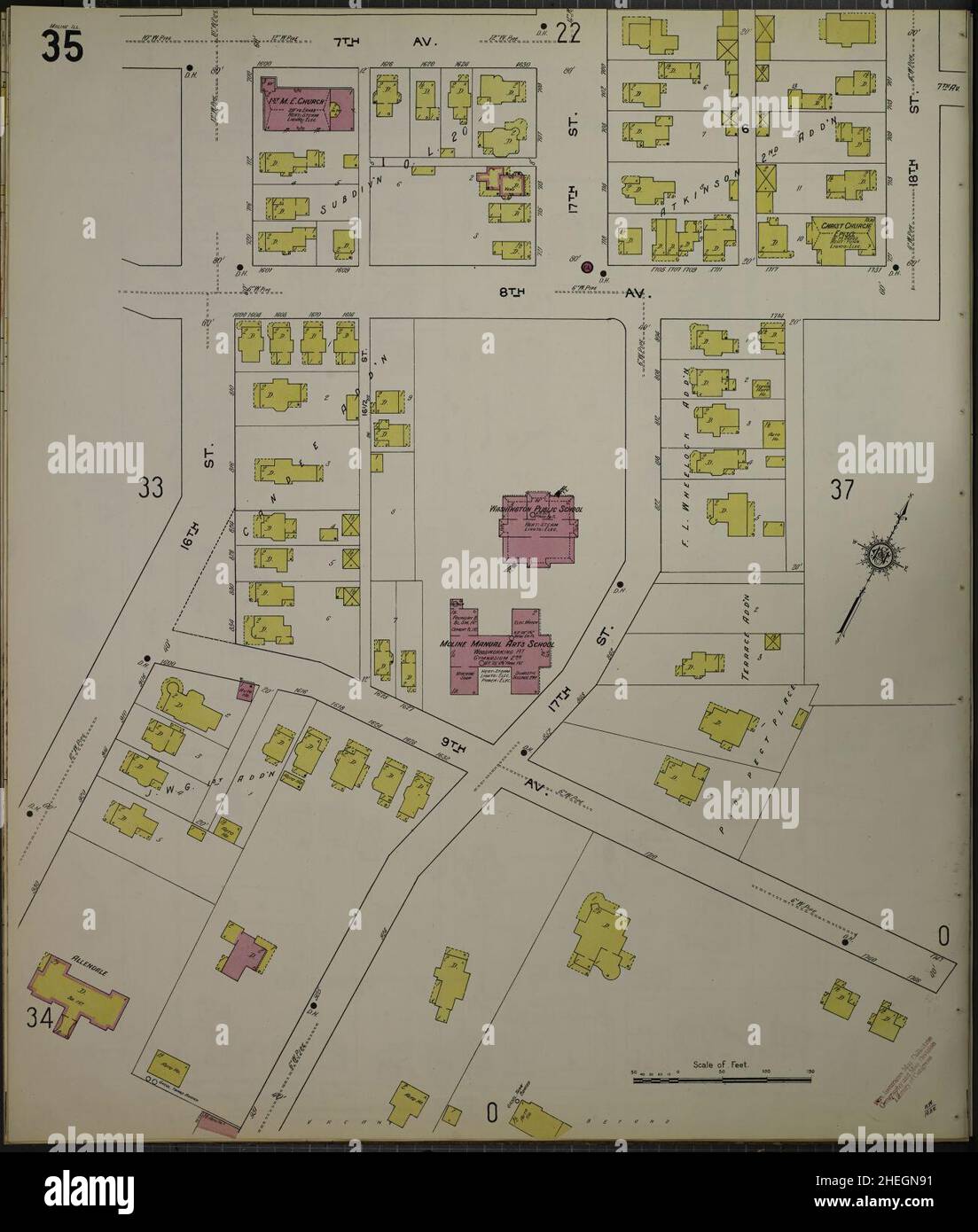 Moline map hi-res stock photography and images - Alamy
