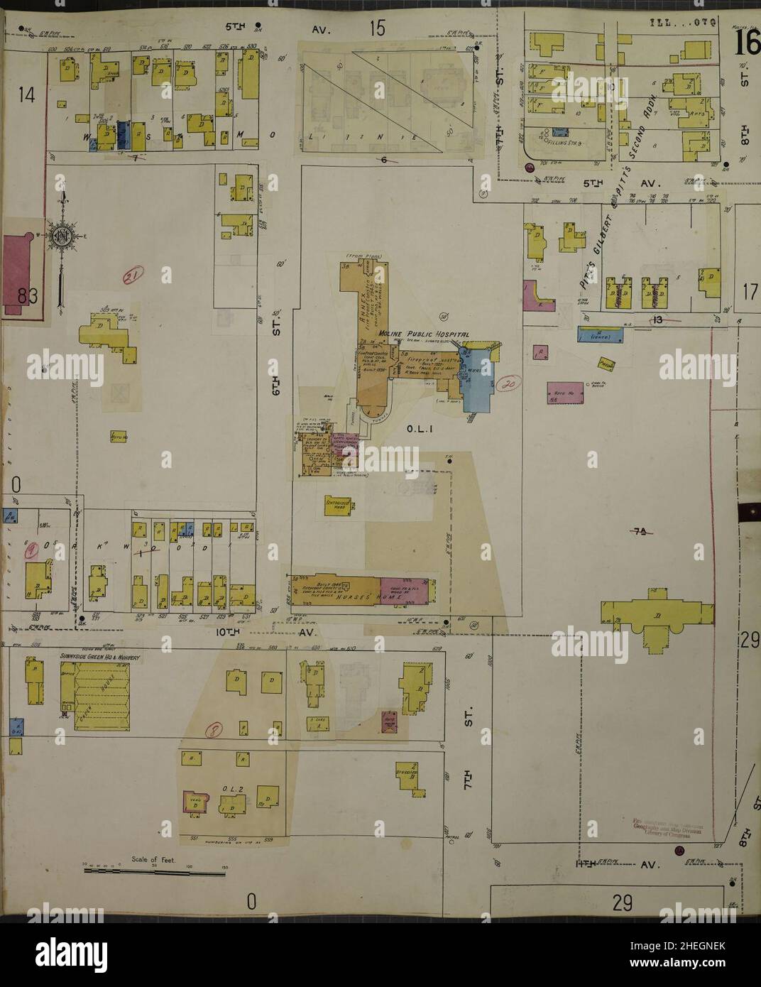 Moline map hi-res stock photography and images - Alamy