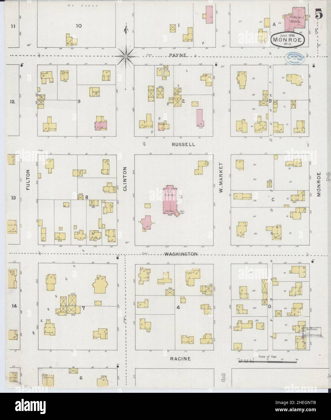Monroe wisconsin map hi-res stock photography and images - Alamy
