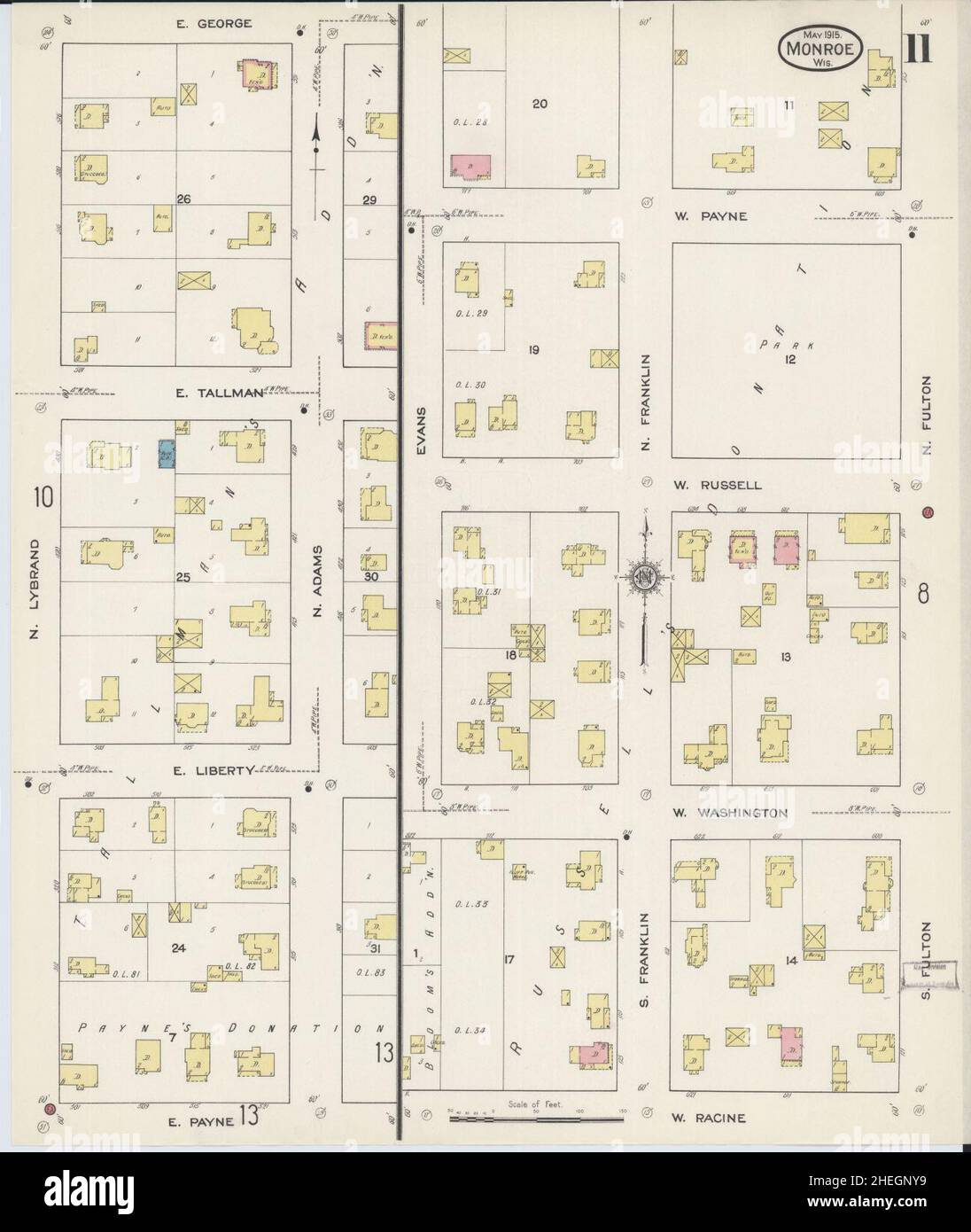 Monroe wisconsin map hi-res stock photography and images - Alamy