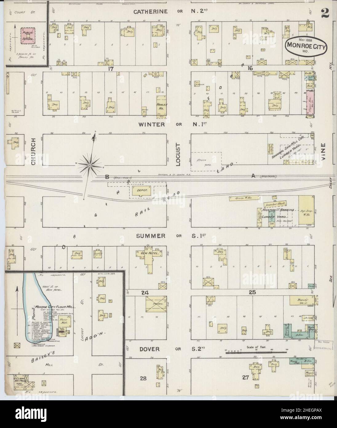Map of monroe city missouri hi-res stock photography and images - Alamy