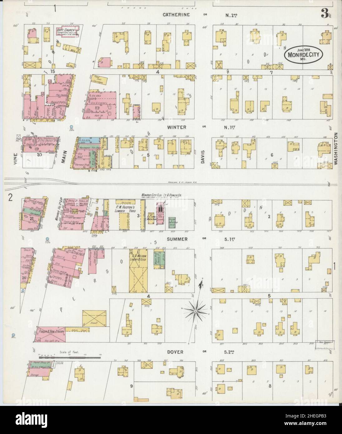 Map of monroe city hi-res stock photography and images - Alamy