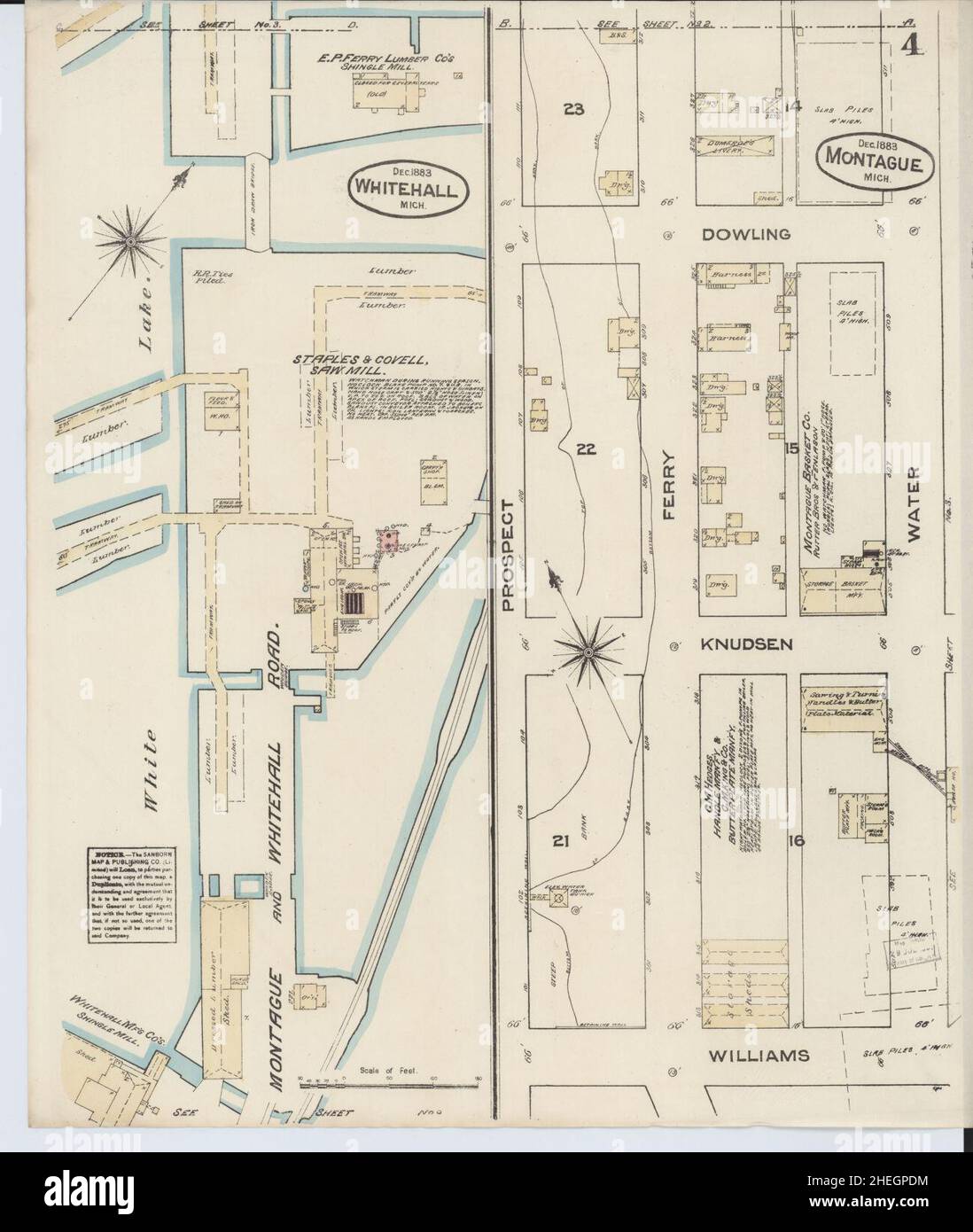 Map of montague michigan hi-res stock photography and images - Alamy