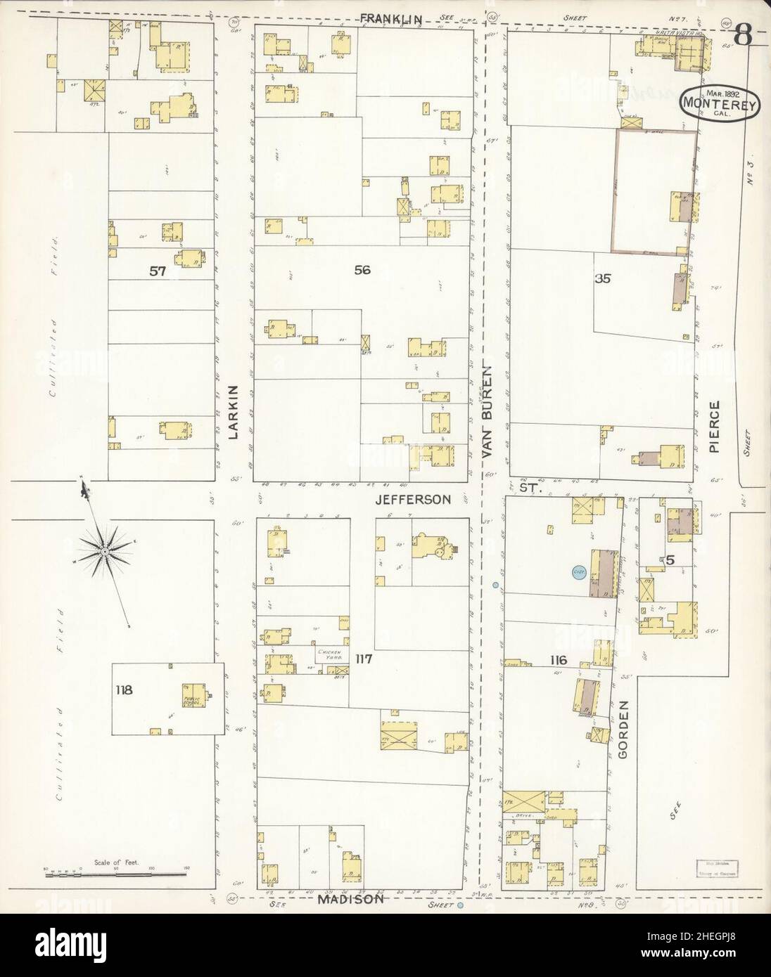 Sanborn Fire Insurance Map from Monterey, Monterey County, California ...