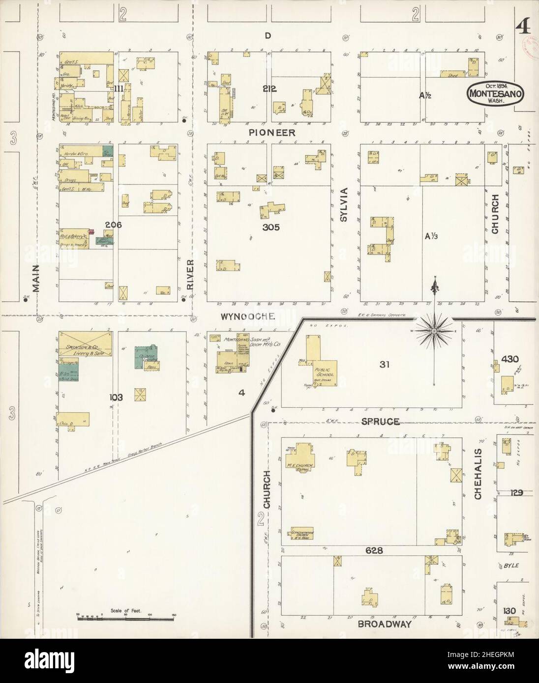 Map of montesano washington hi-res stock photography and images - Alamy