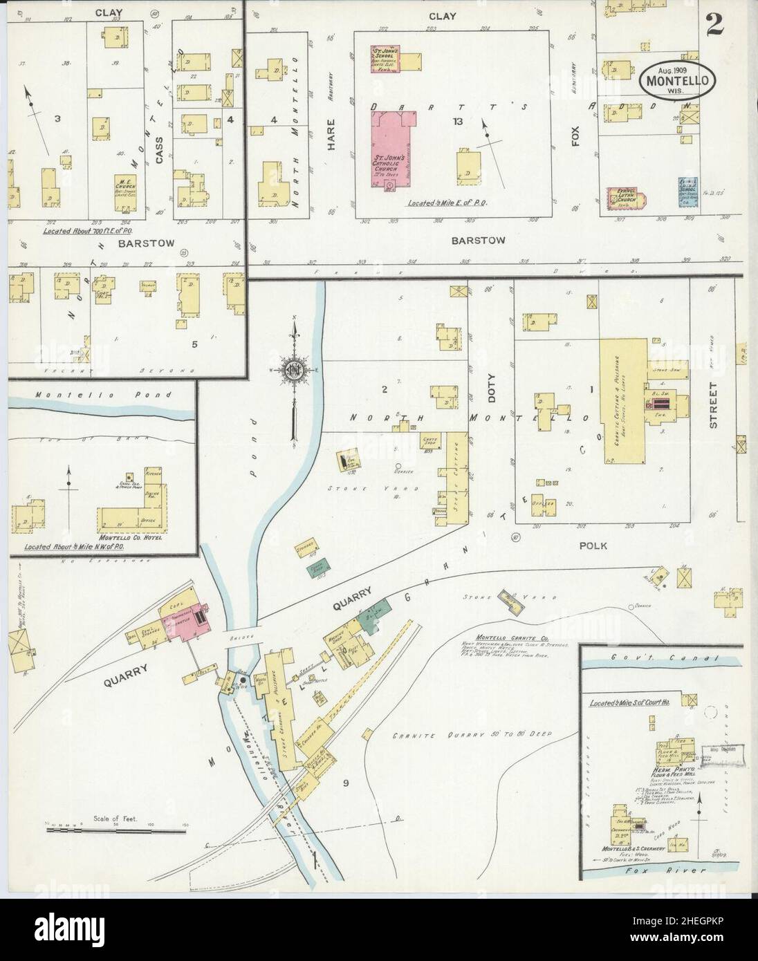 Montello map hi-res stock photography and images - Alamy