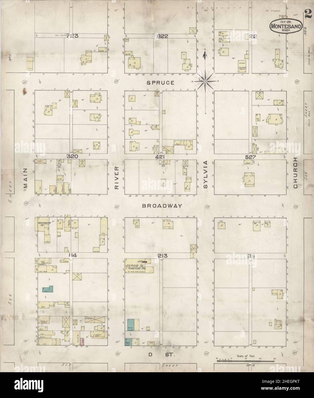 Map of montesano washington hi-res stock photography and images - Alamy