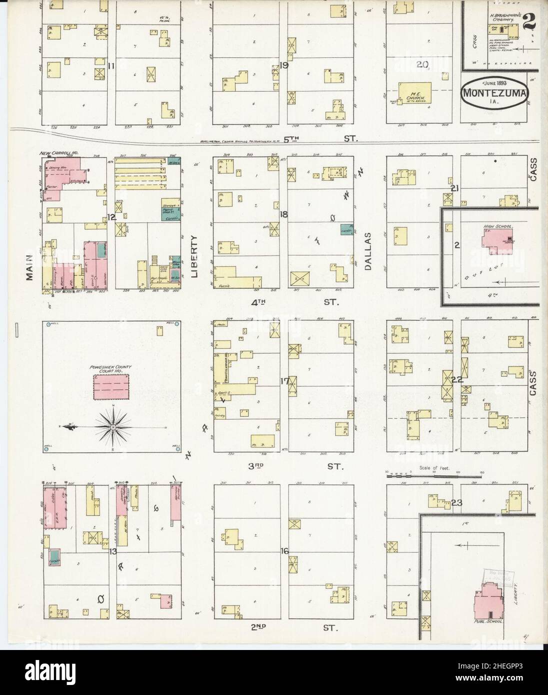 Montezuma county map hi-res stock photography and images - Alamy