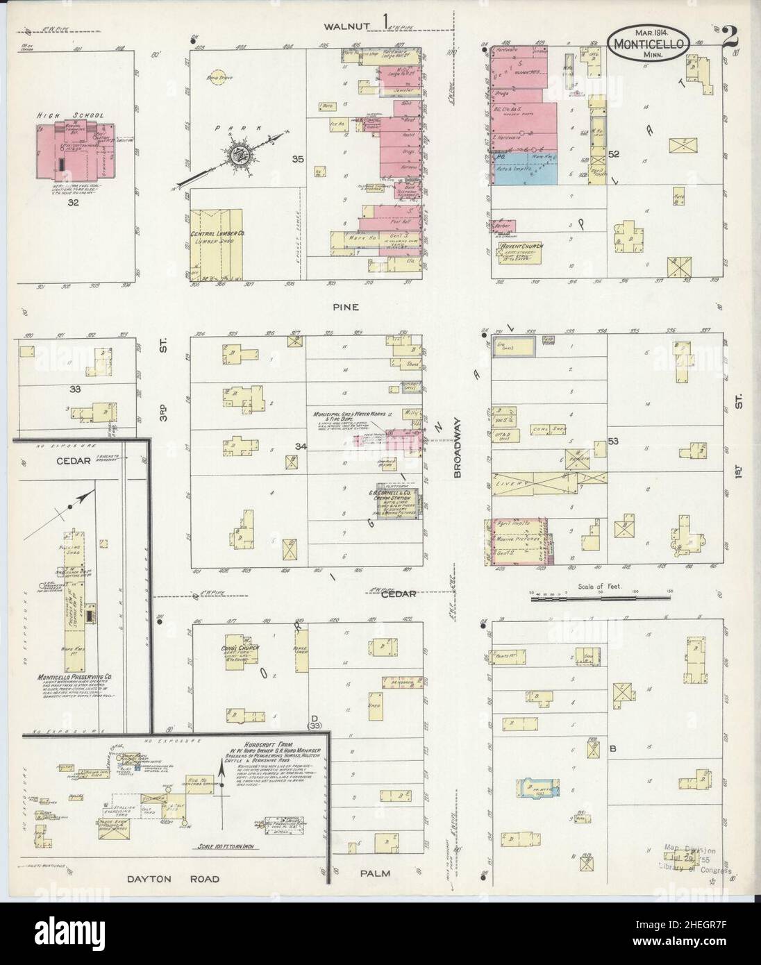 Map of monticello minnesota hi-res stock photography and images - Alamy