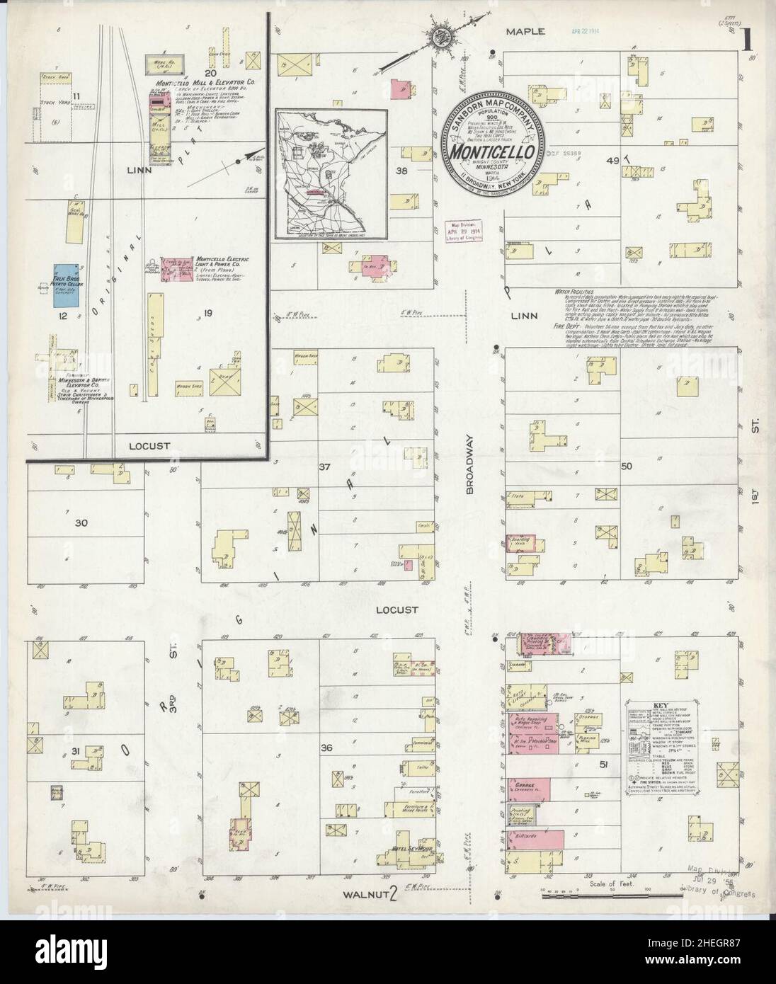 Map of monticello minnesota hi-res stock photography and images - Alamy