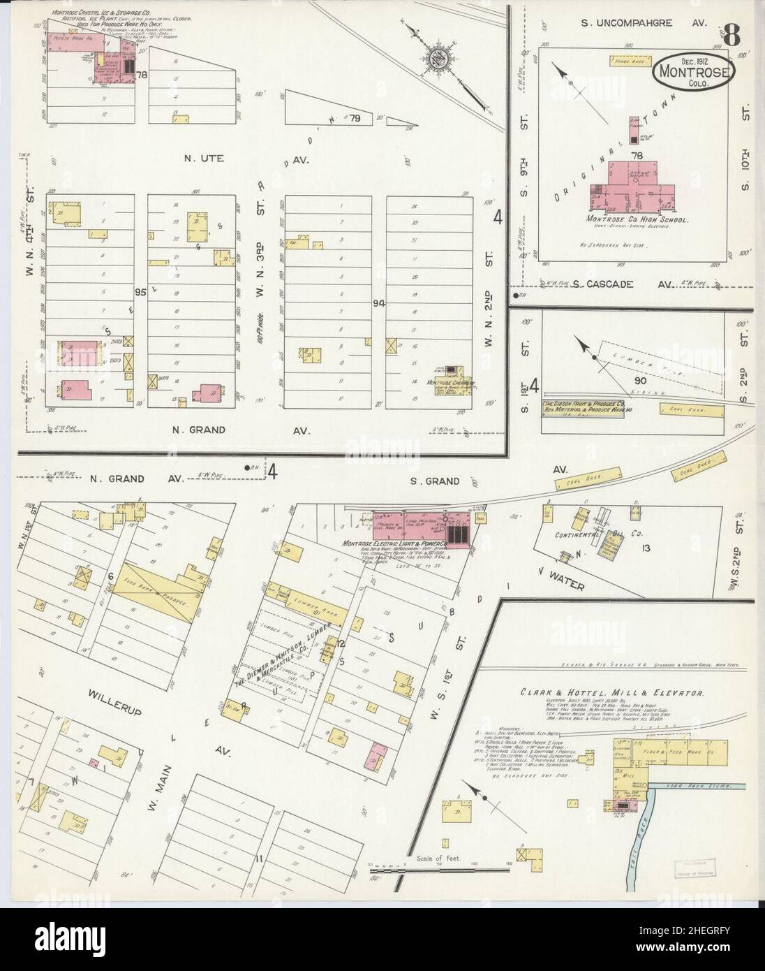 Map of montrose hi-res stock photography and images - Alamy