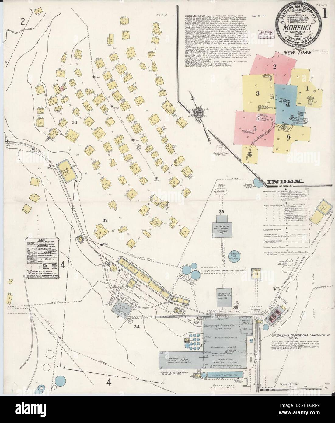Greenlee county map hi-res stock photography and images - Alamy