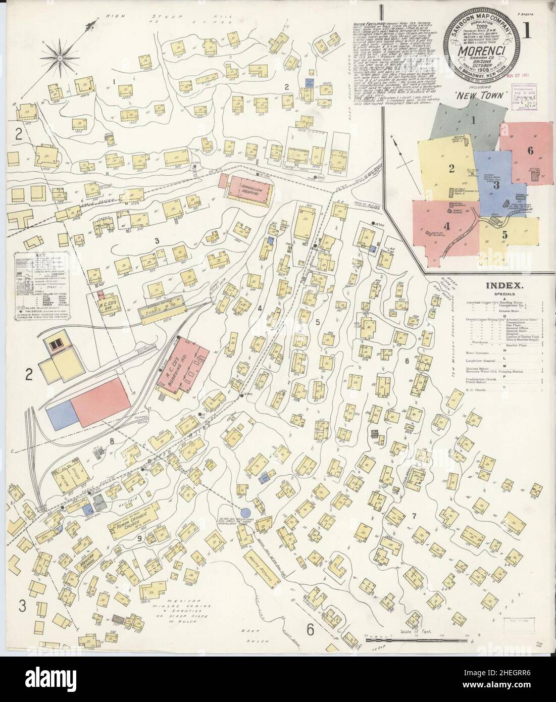 Greenlee county map hi-res stock photography and images - Alamy