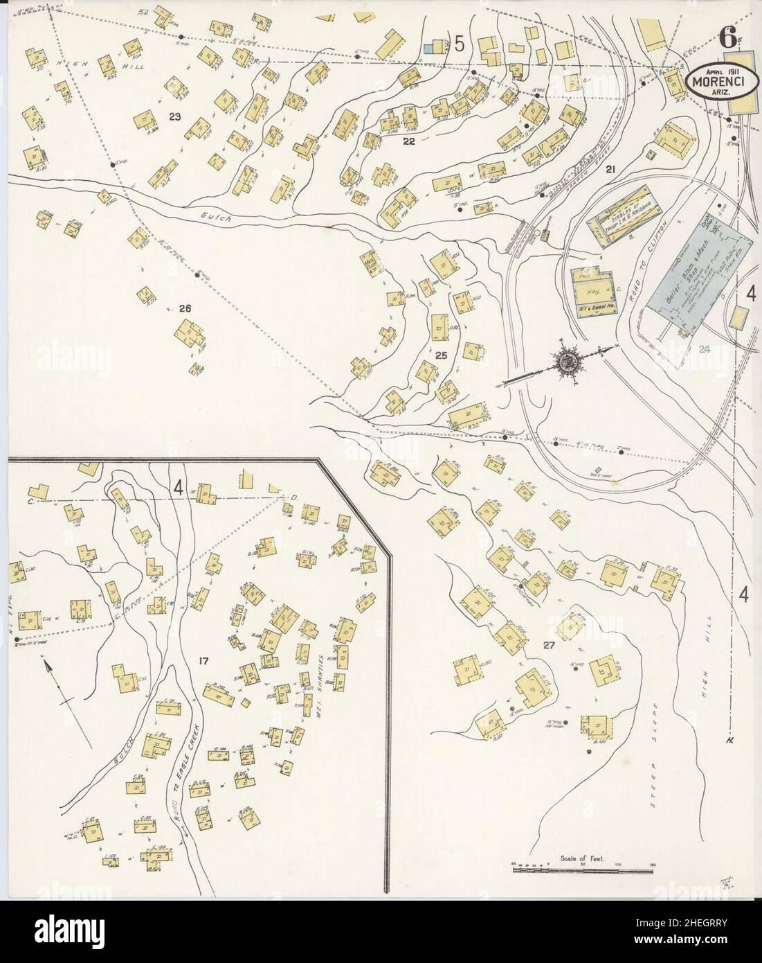 Greenlee county map hi-res stock photography and images - Alamy