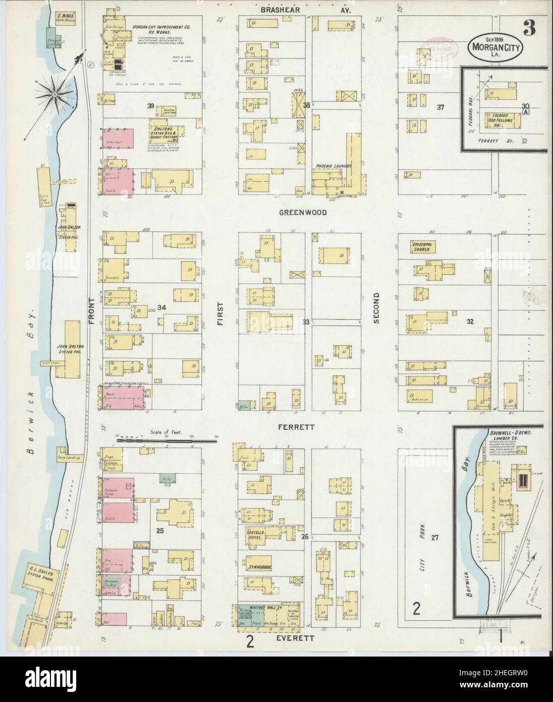 Map of morgan city hi-res stock photography and images - Alamy