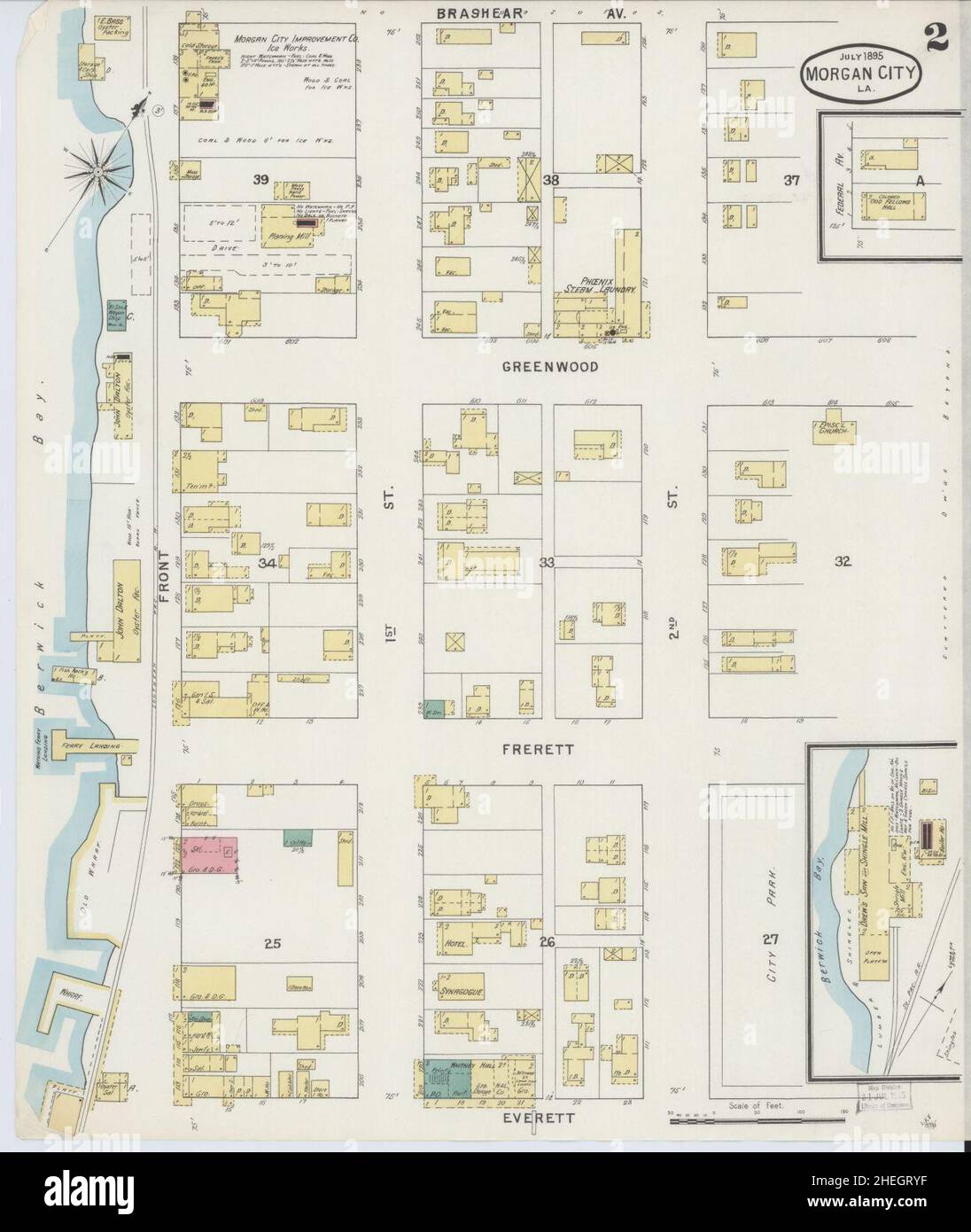 Morgan city louisiana map hi-res stock photography and images - Alamy