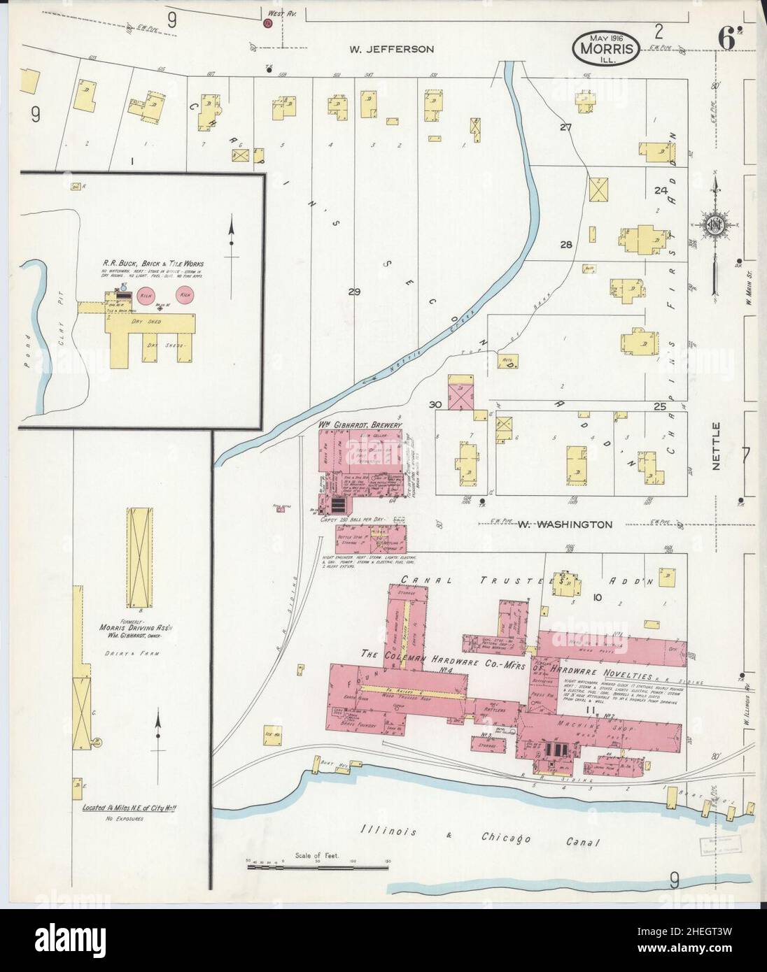 Map of morris hi-res stock photography and images - Alamy