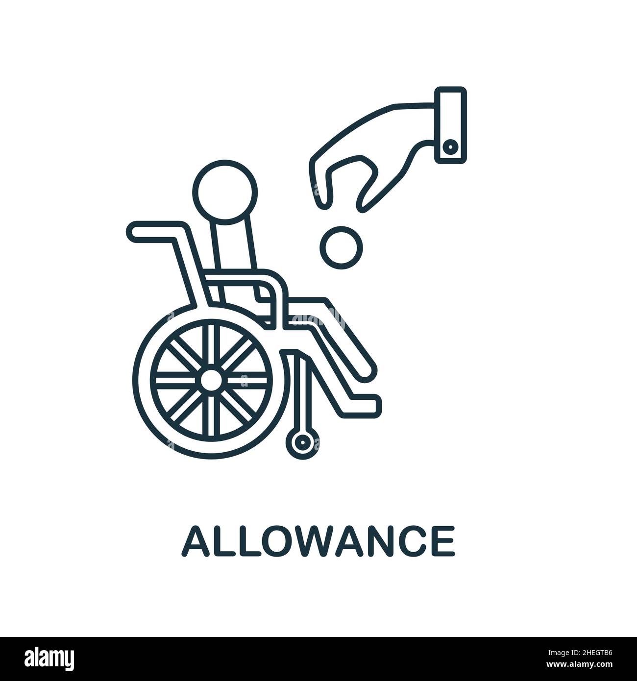 Allowance icon. Line element from crisis collection. Linear Allowance ...