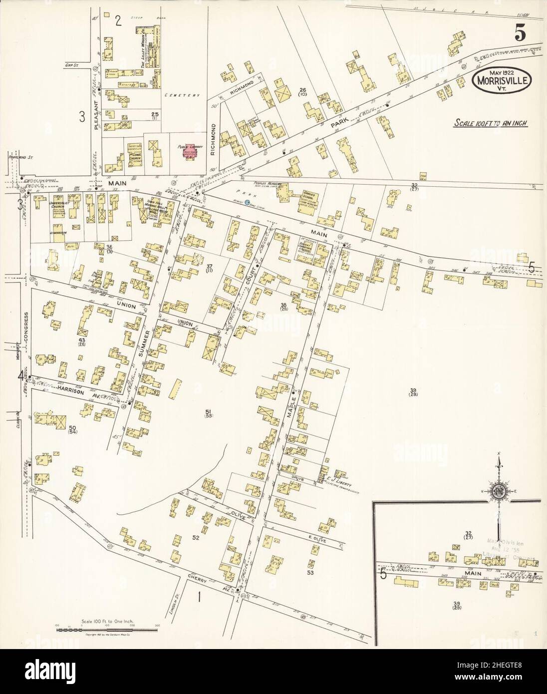 Sanborn Fire Insurance Map from Morrisville, Lamoille County, Vermont ...