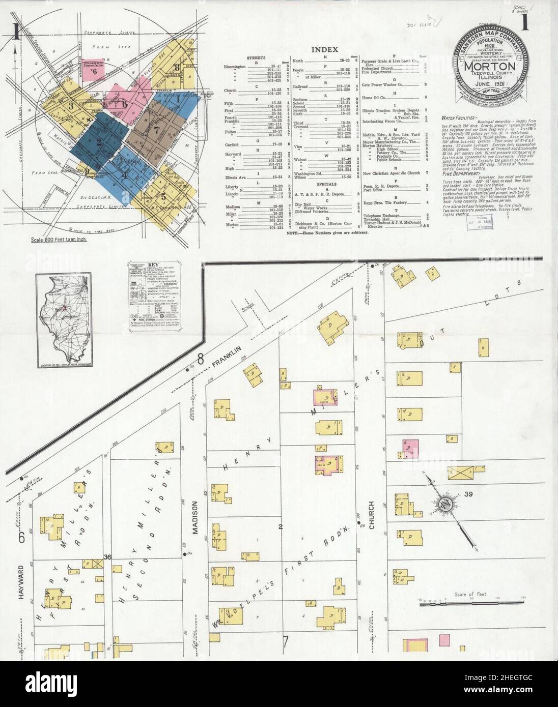 Map of morton hi-res stock photography and images - Alamy