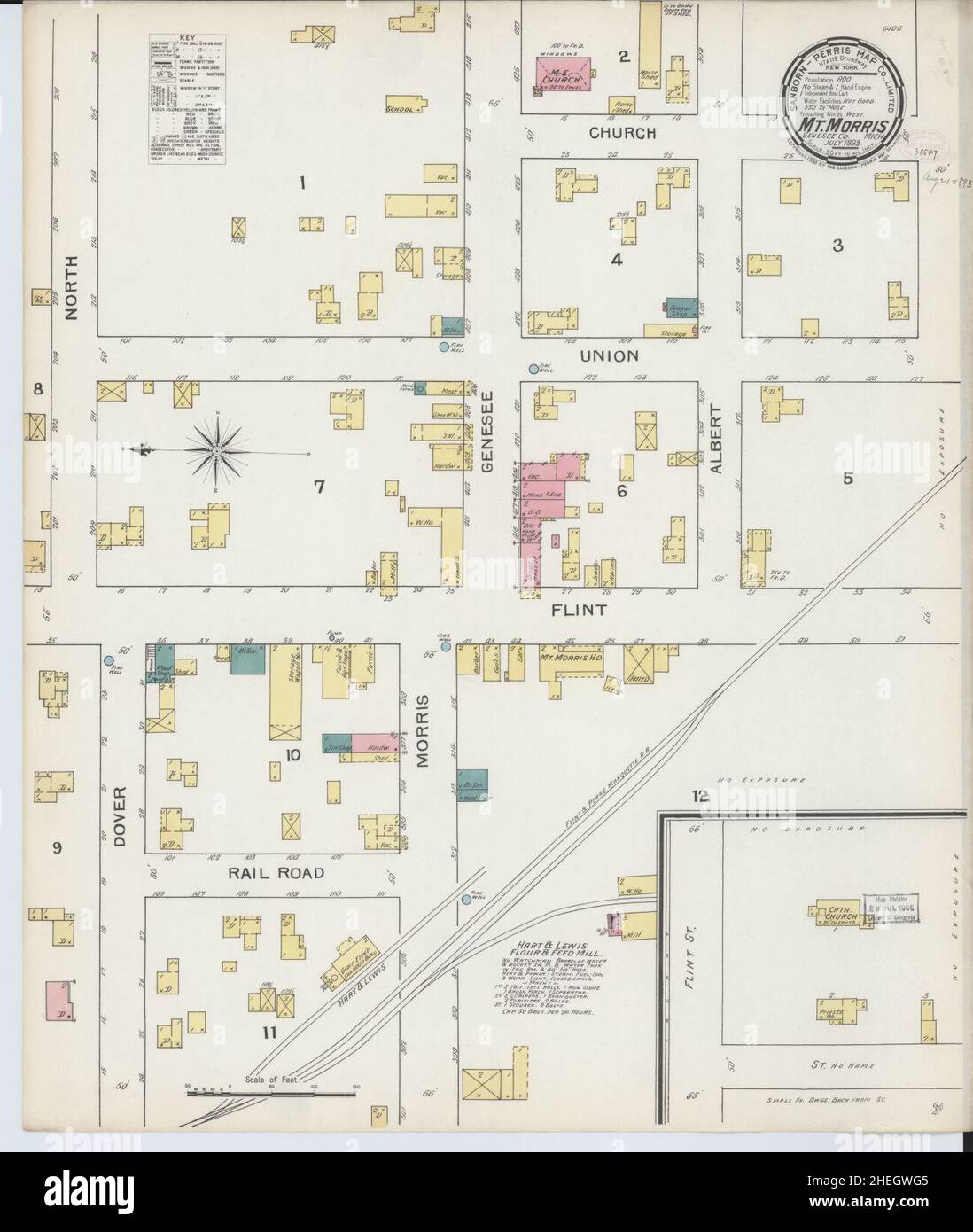 Map of mount morris hi-res stock photography and images - Alamy