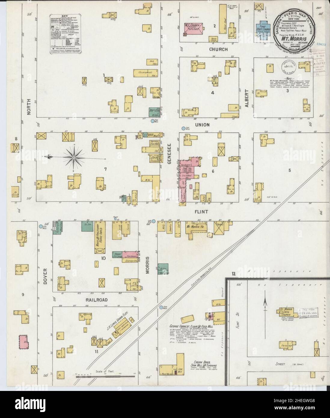 Sanborn Fire Insurance Map from Mount Morris, Genesee County, Michigan ...