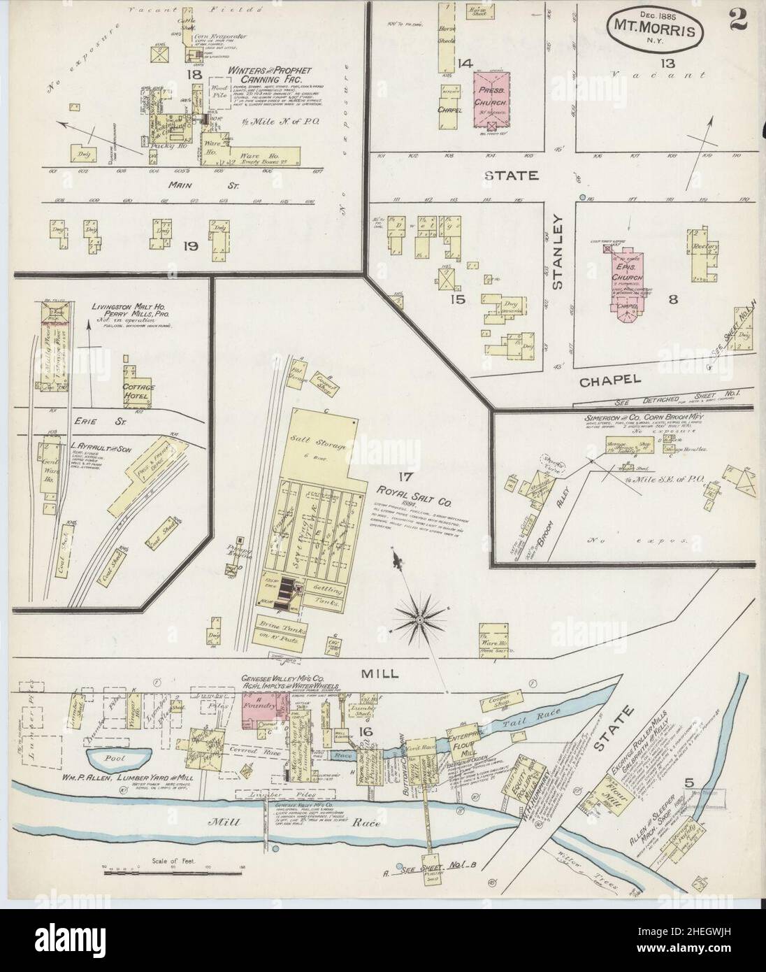 Map of mount morris hi-res stock photography and images - Alamy