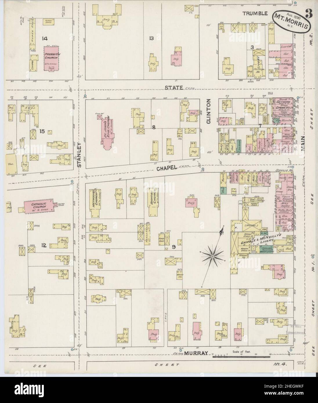 Mount morris new york map hi-res stock photography and images - Alamy