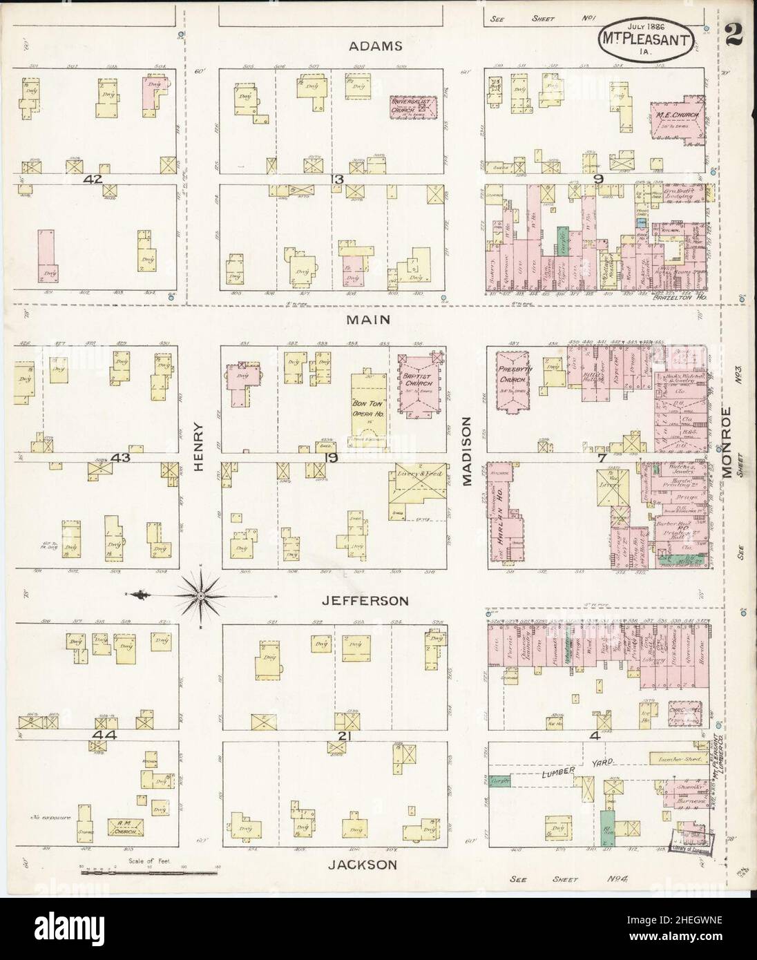 Mount pleasant iowa map hi-res stock photography and images - Alamy
