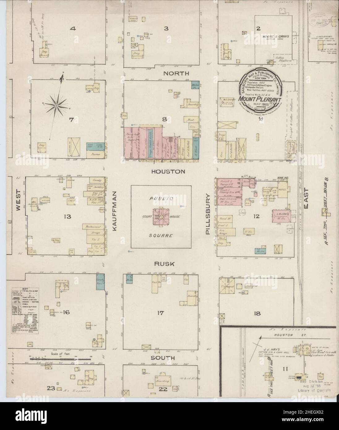Map of mount pleasant texas hi-res stock photography and images - Alamy