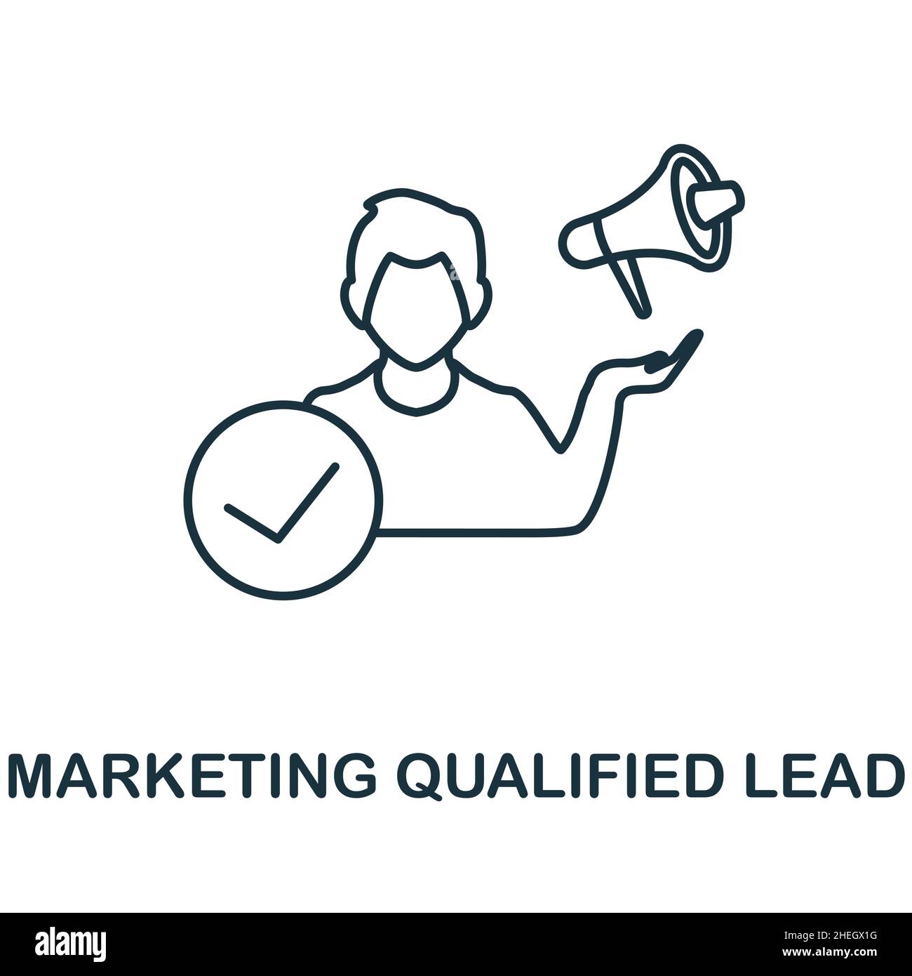 Marketing Qualified Lead icon. Line element from customer relationship ...
