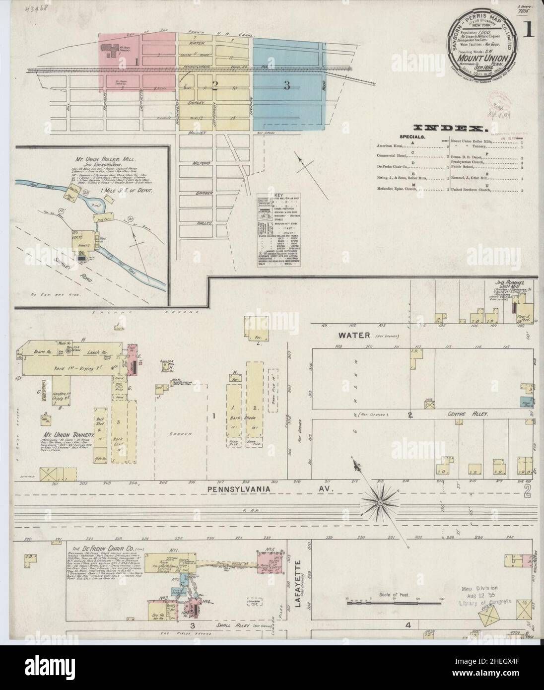Map of mount union hi-res stock photography and images - Alamy