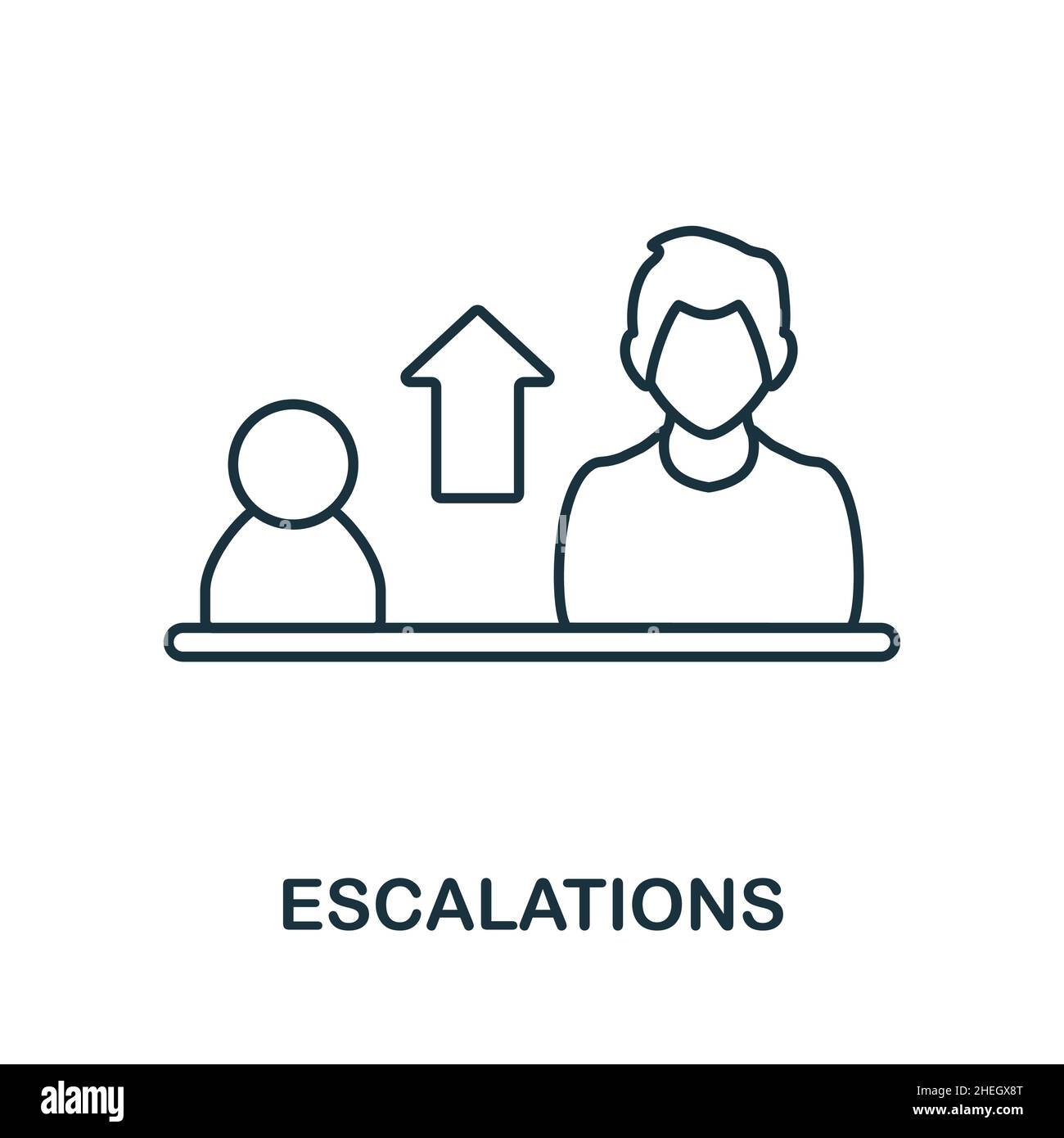 Escalator linear icon sign Stock Vector Images - Alamy