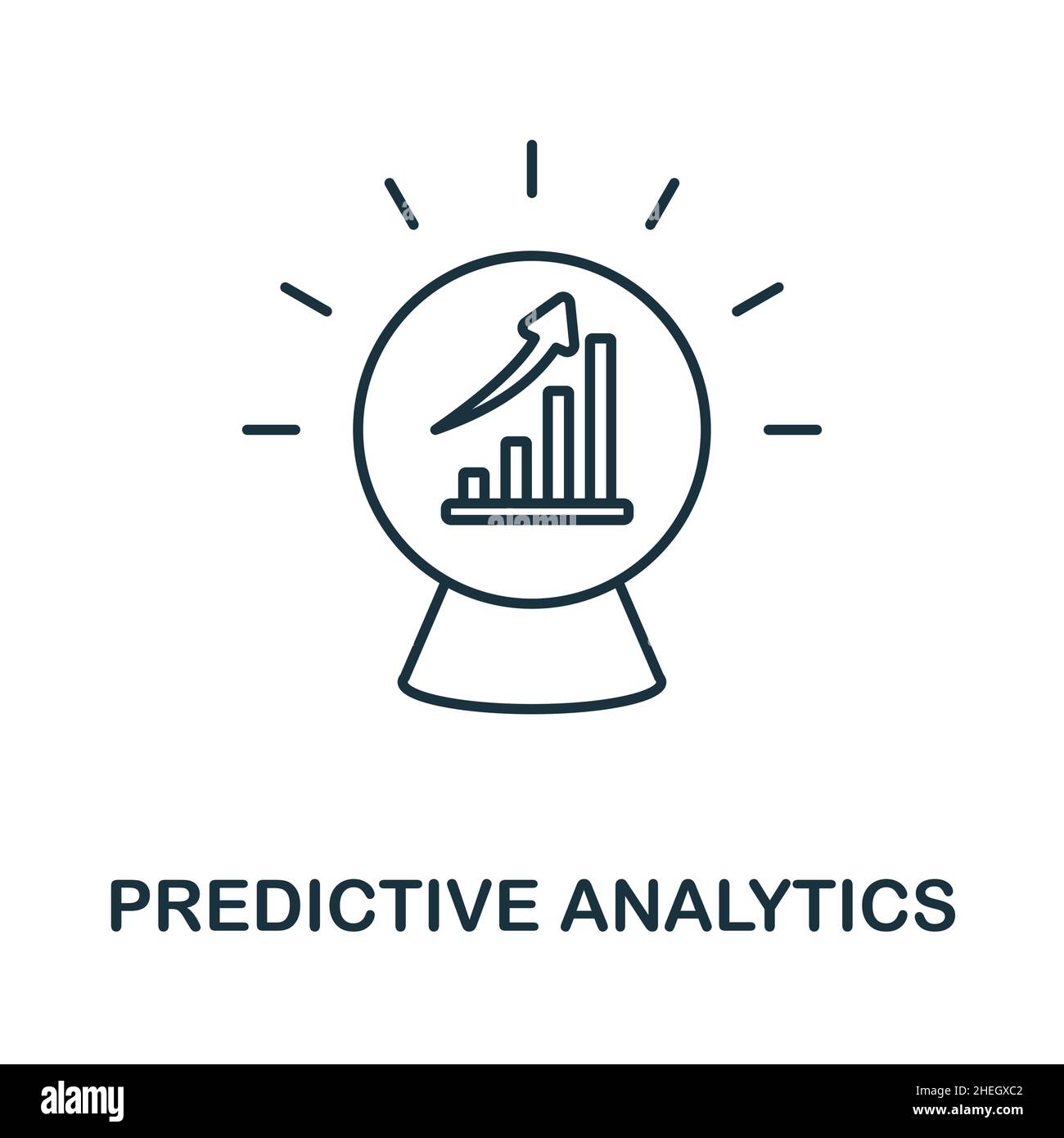 Predictive Analytics icon. Line element from customer relationship ...