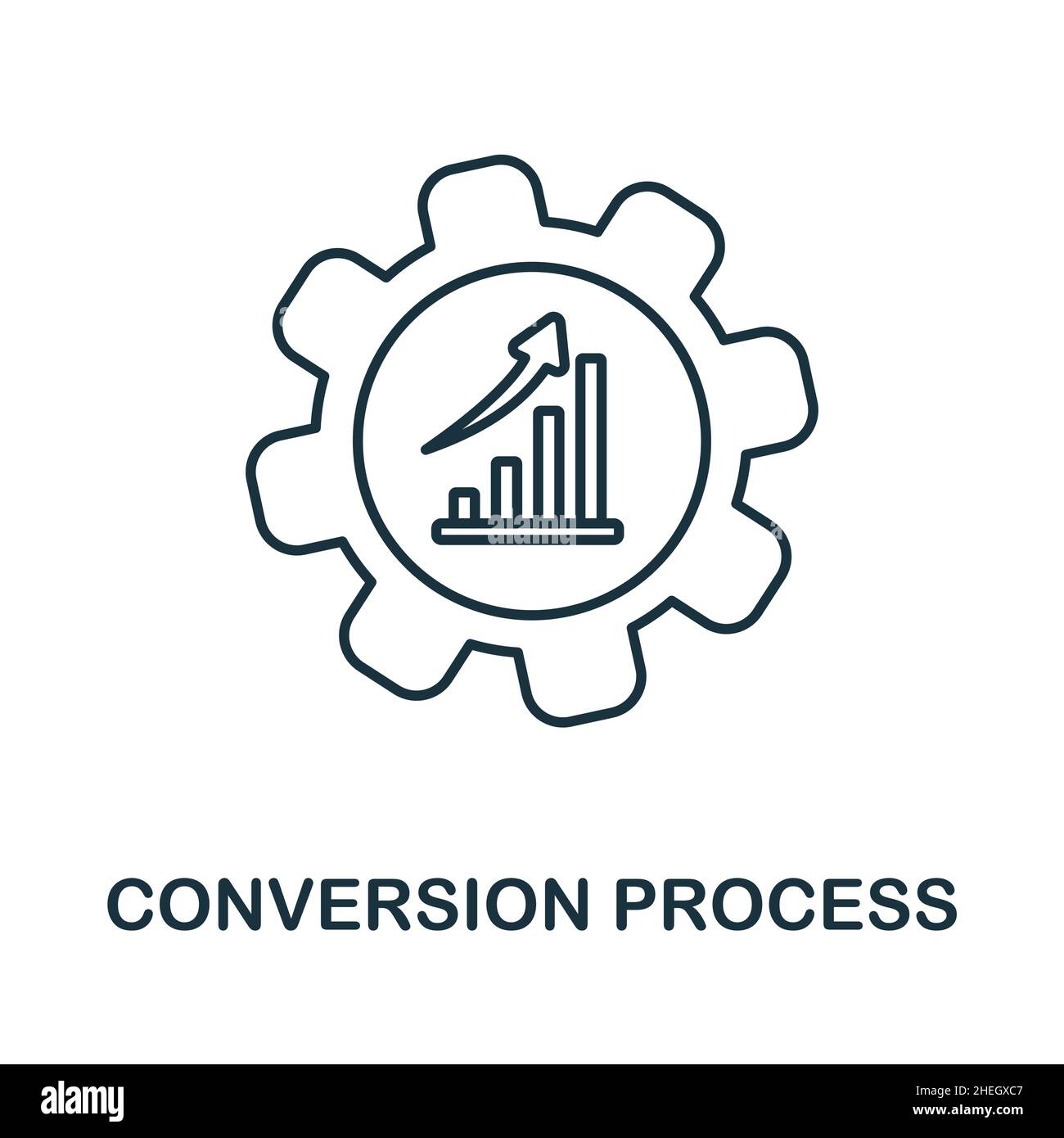 Conversion Process icon. Line element from customer relationship ...