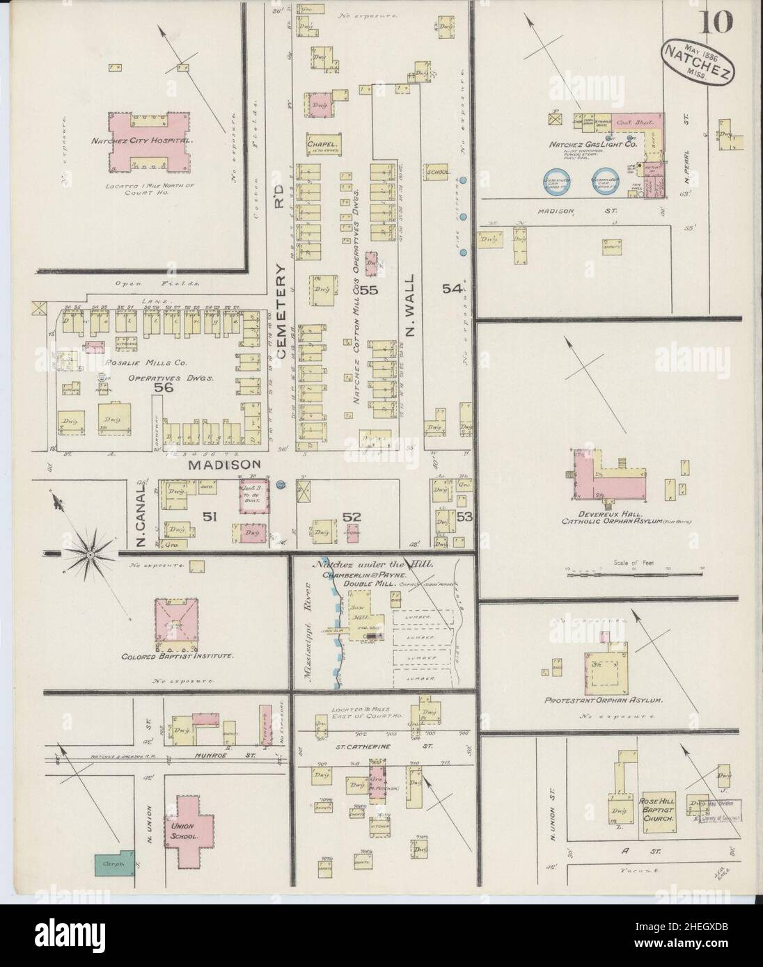 Sanborn Fire Insurance Map from Natchez, Adams County, Mississippi ...